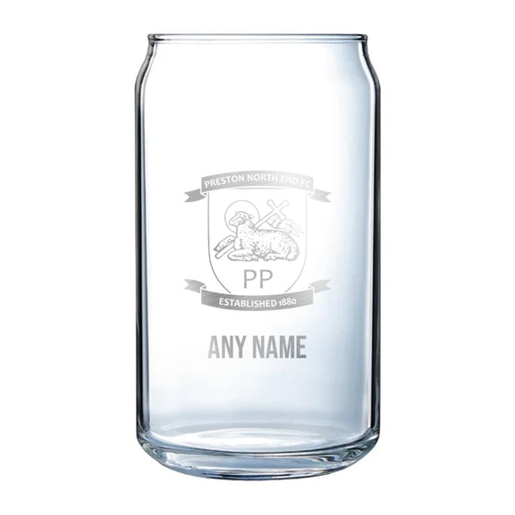 Preston North End Can Glass *Customisable* – The Terrace Store
