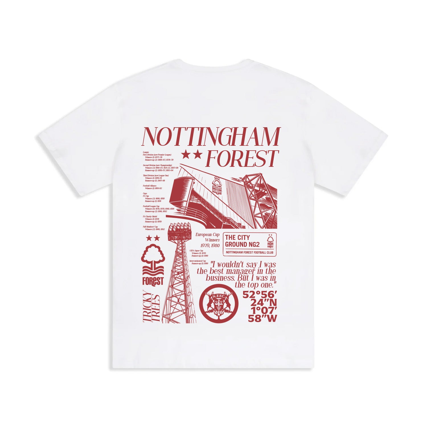 Nottingham Forest Iconic White T-Shirt | The Terrace Store – The ...