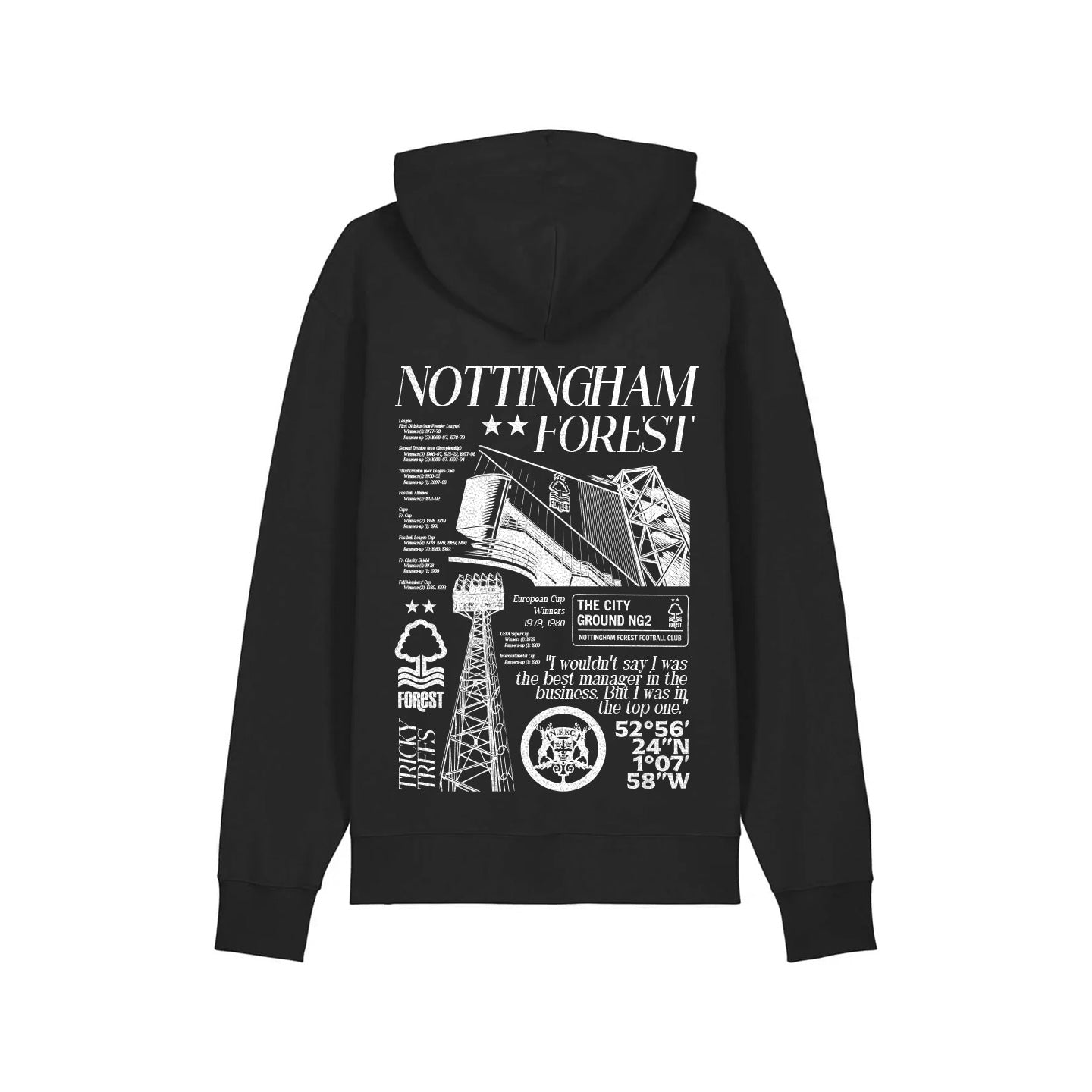 Nottingham Forest Iconic Hoodie - Black – The Terrace Store