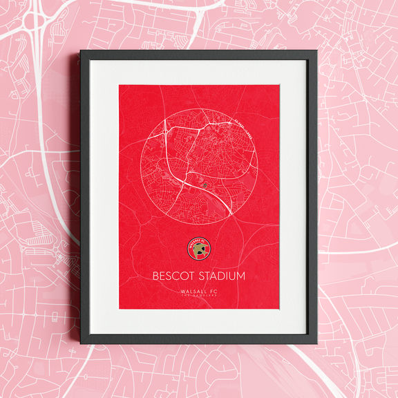 Walsall Stadium Map Print – The Terrace Store